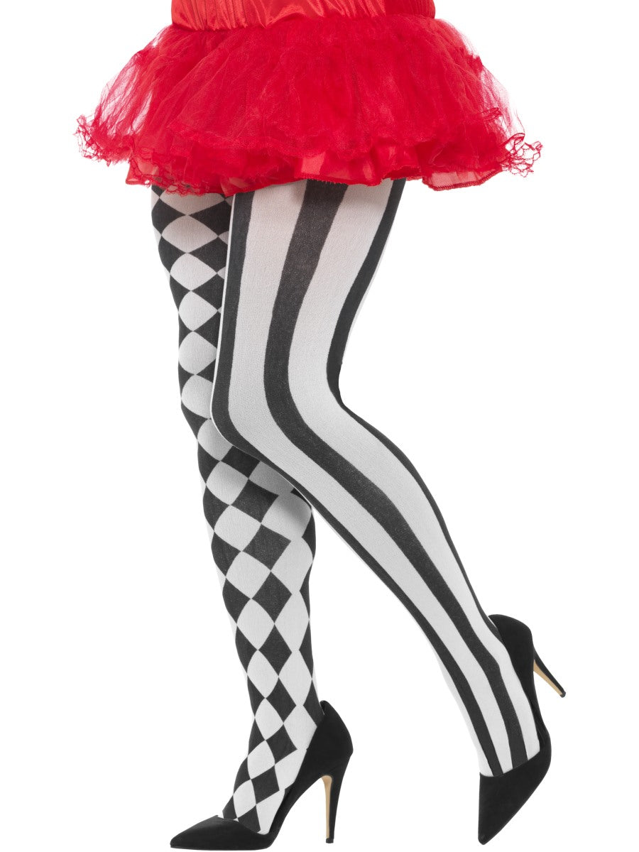White Harlequin Tights | Party Savers | Costumes & Dress Up