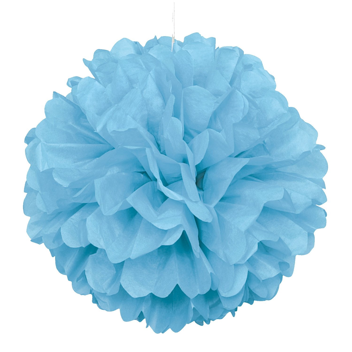 Pastel Blue Puff Decoration 40cm - Party Savers